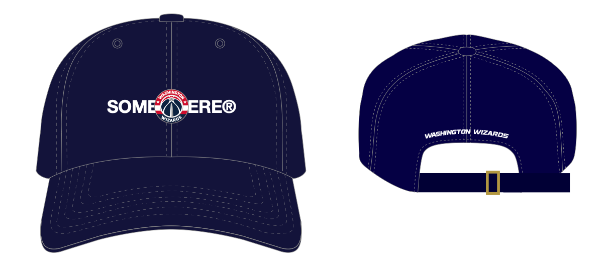 SOMEWHERE x Washington Wizards Logo Hat Navy | SOMEWHERE®